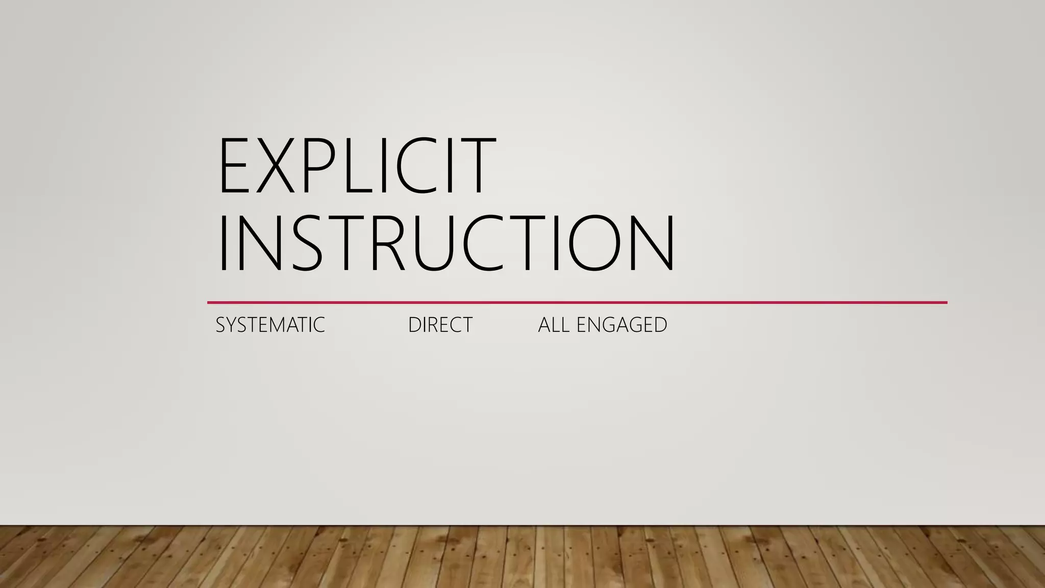 Explicit instruction | PPTX