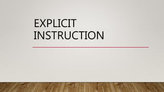 Explicit instruction | PPTX