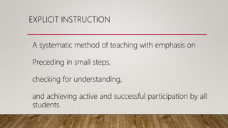 Explicit instruction | PPTX