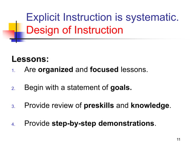 Explicit Instruction.ppt | Educational Assessment | Education