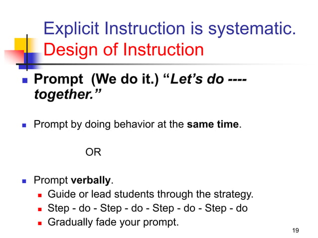 Explicit Instruction.ppt | Educational Assessment | Education