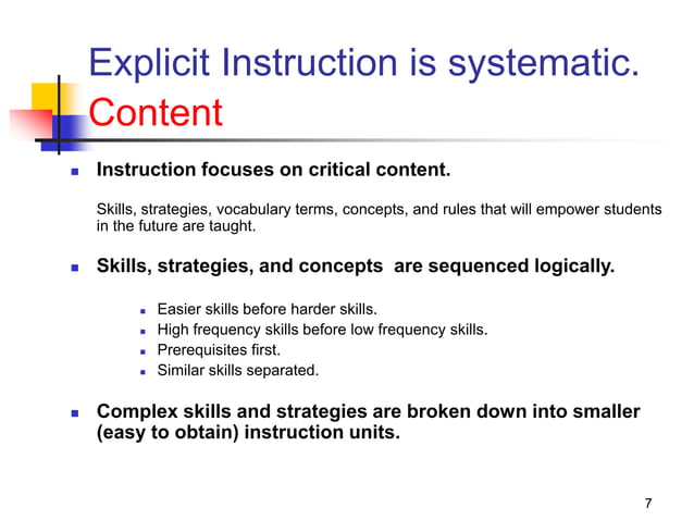 Explicit Instruction.ppt | Educational Assessment | Education