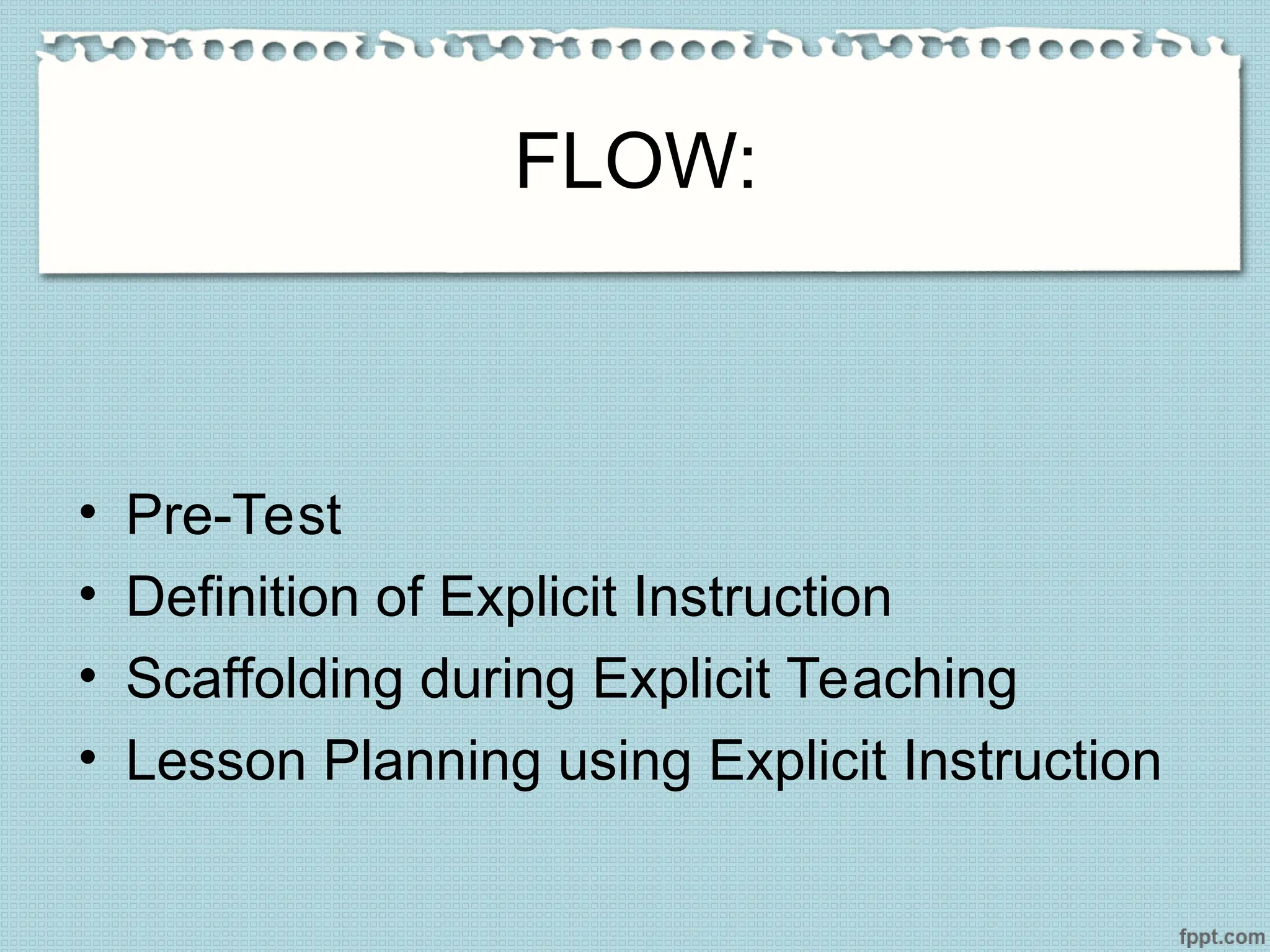 Explicit Instruction and its background | PPT