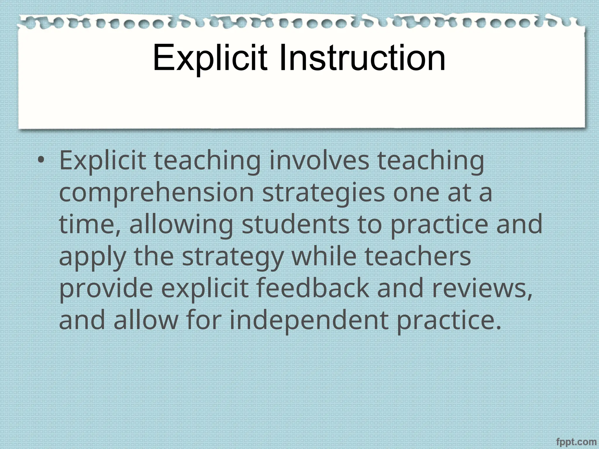 Explicit Instruction and its background | PPT