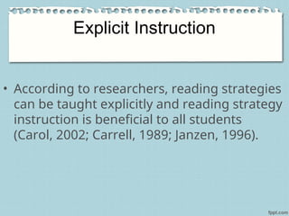 Explicit Instruction and its background | PPT
