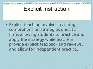 Explicit Instruction and its background | PPT