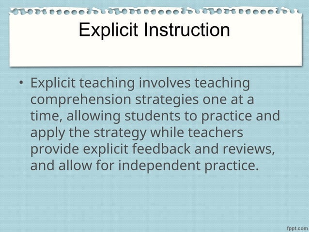 Explicit Instruction and its background | PPT