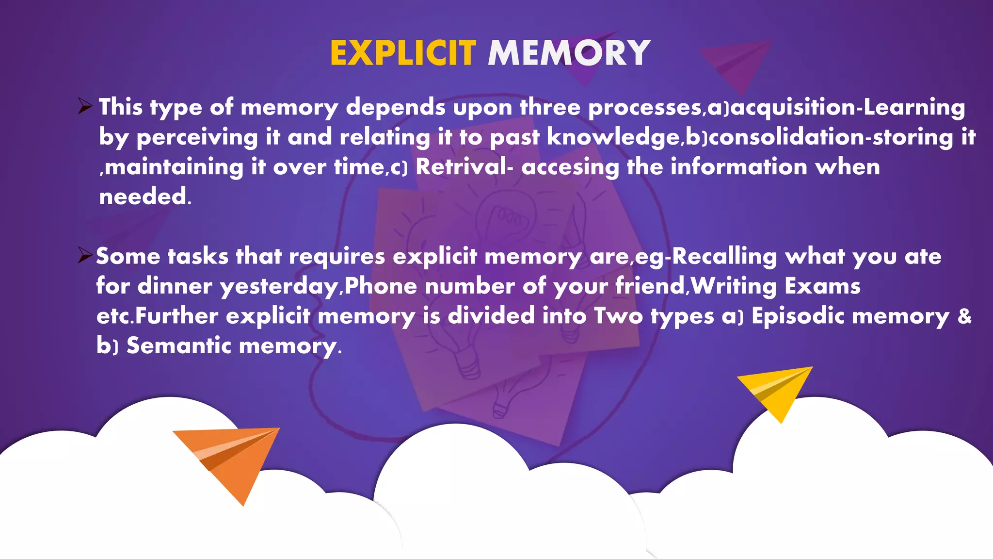 Explicit memory and its types | PPT