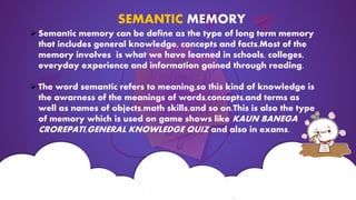 Explicit memory and its types | PPT
