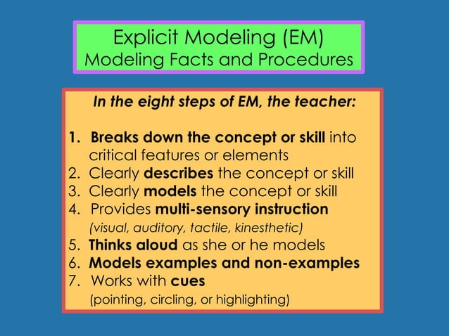 EXPLICIT MODELING STEPS | PPT