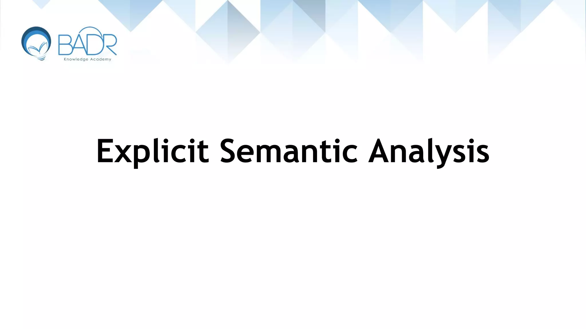 Explicit Semantic Analysis | PPT