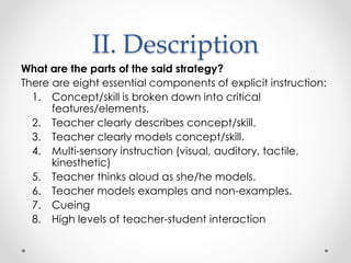 Explicit teacher modelling | PPTX