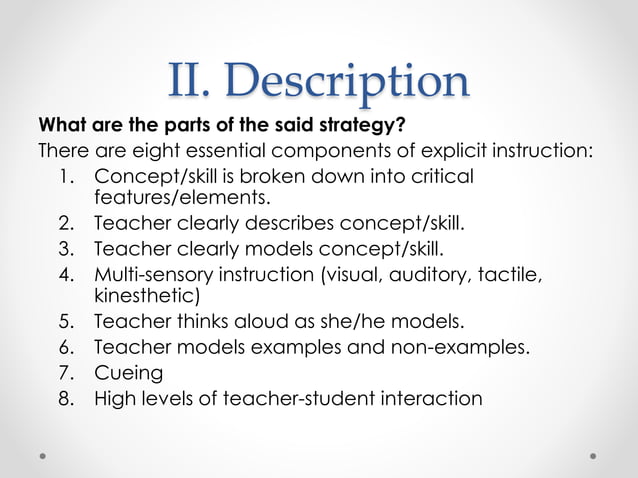 Explicit teacher modelling | PPTX