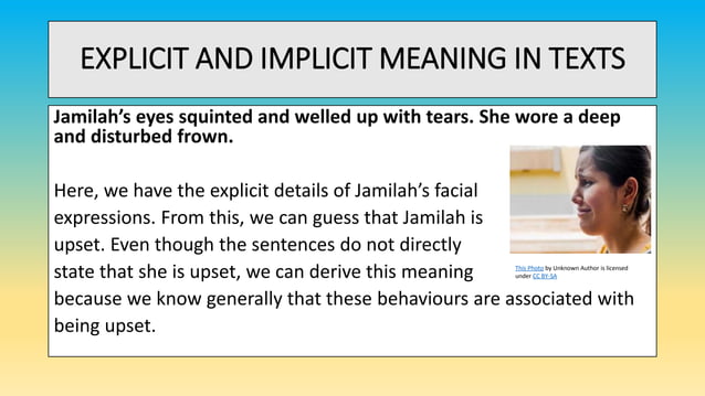 Explicit versus implicit meaning | PPTX Explicit versus implicit meaning | PPTX