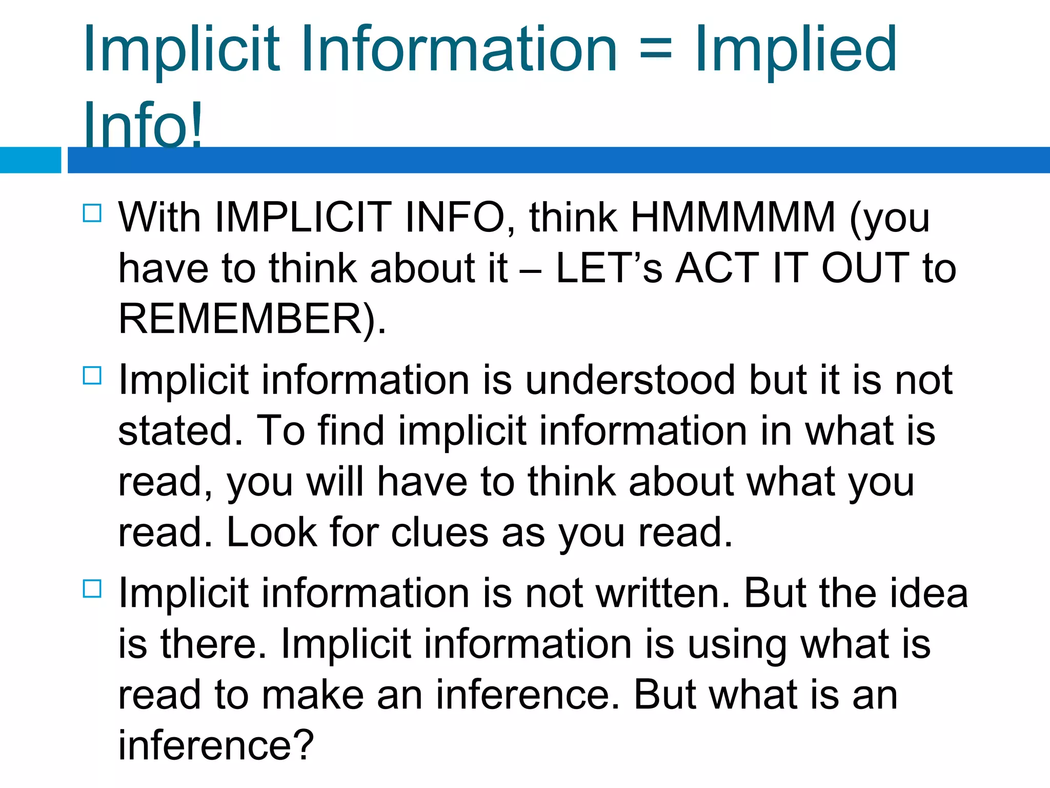Explicit v implicit | PPT