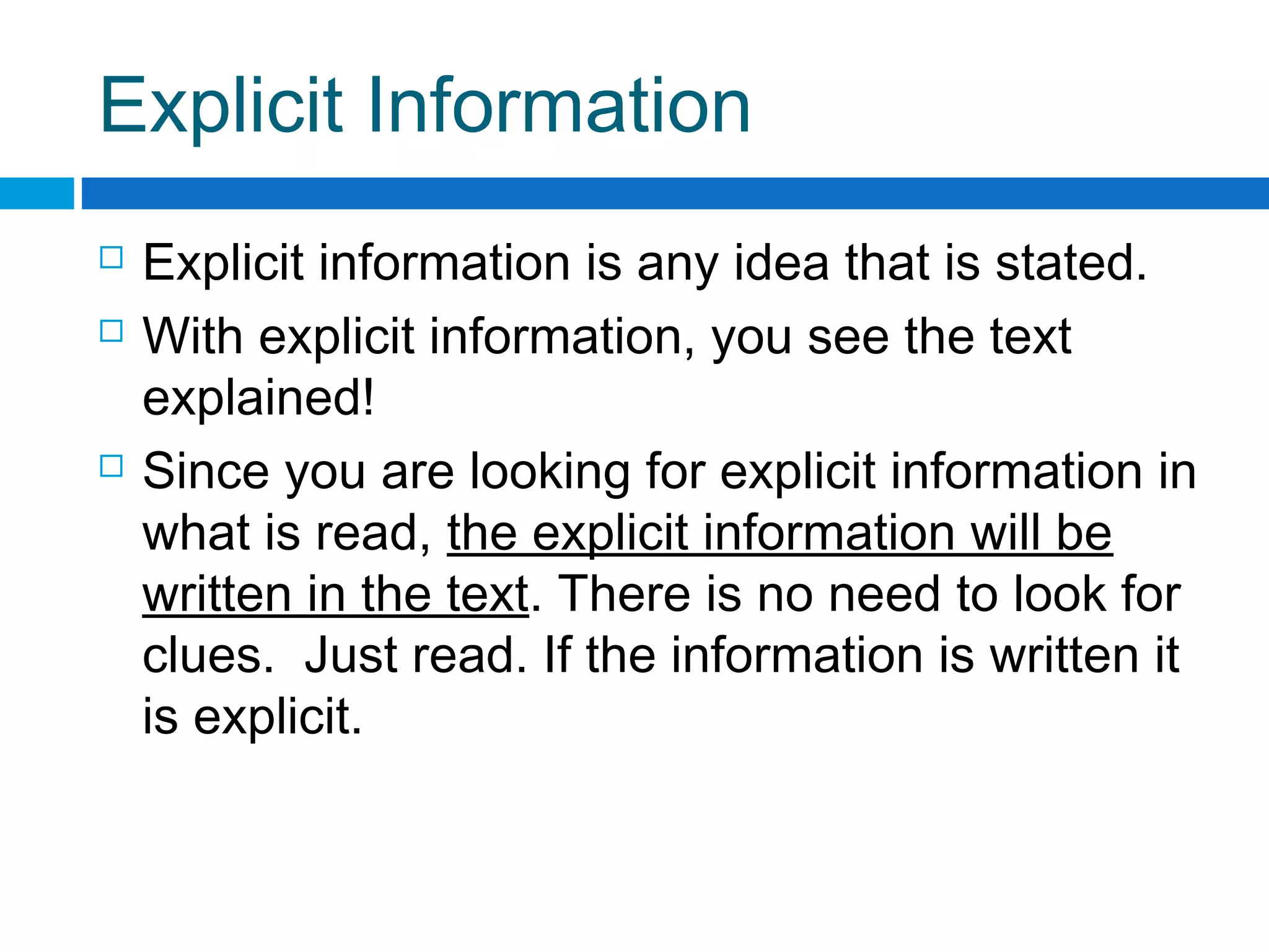 Explicit v implicit | PPT