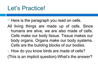 Explicit v implicit | PPT | Biological Sciences | Science