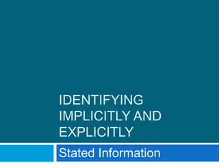 Explicit v implicit | PPT