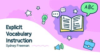 Explicit Vocabulary Instruction Slides PPT | PPT