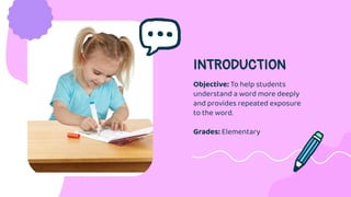 Explicit Vocabulary Instruction Slides PPT | PDF