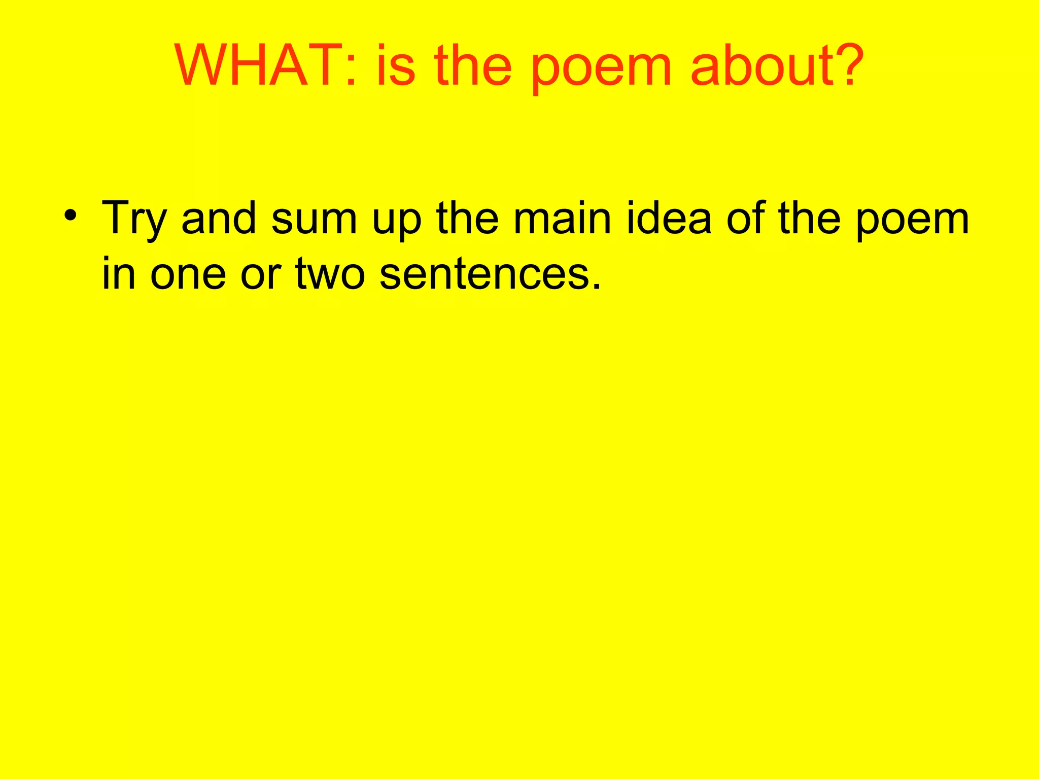 Explode A Poem | PPT | Poetry | Books and Literature
