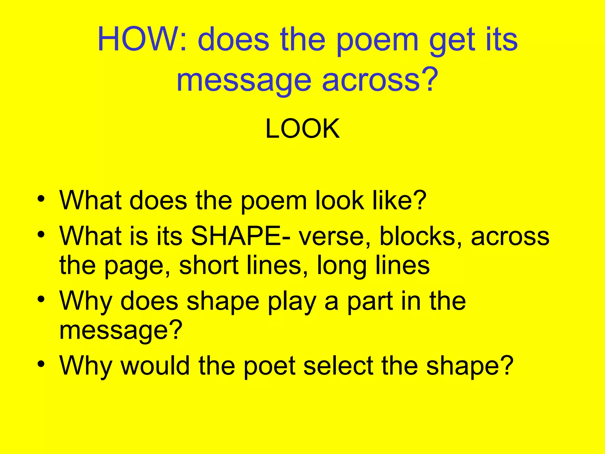 Explode A Poem | PPT | Poetry | Books and Literature