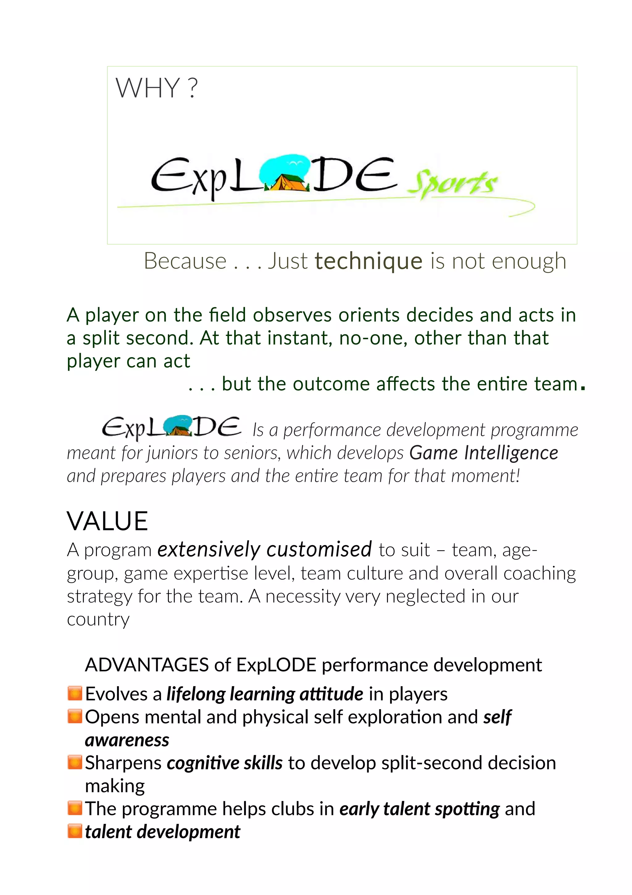 ExpLODE sports value proposition | PDF