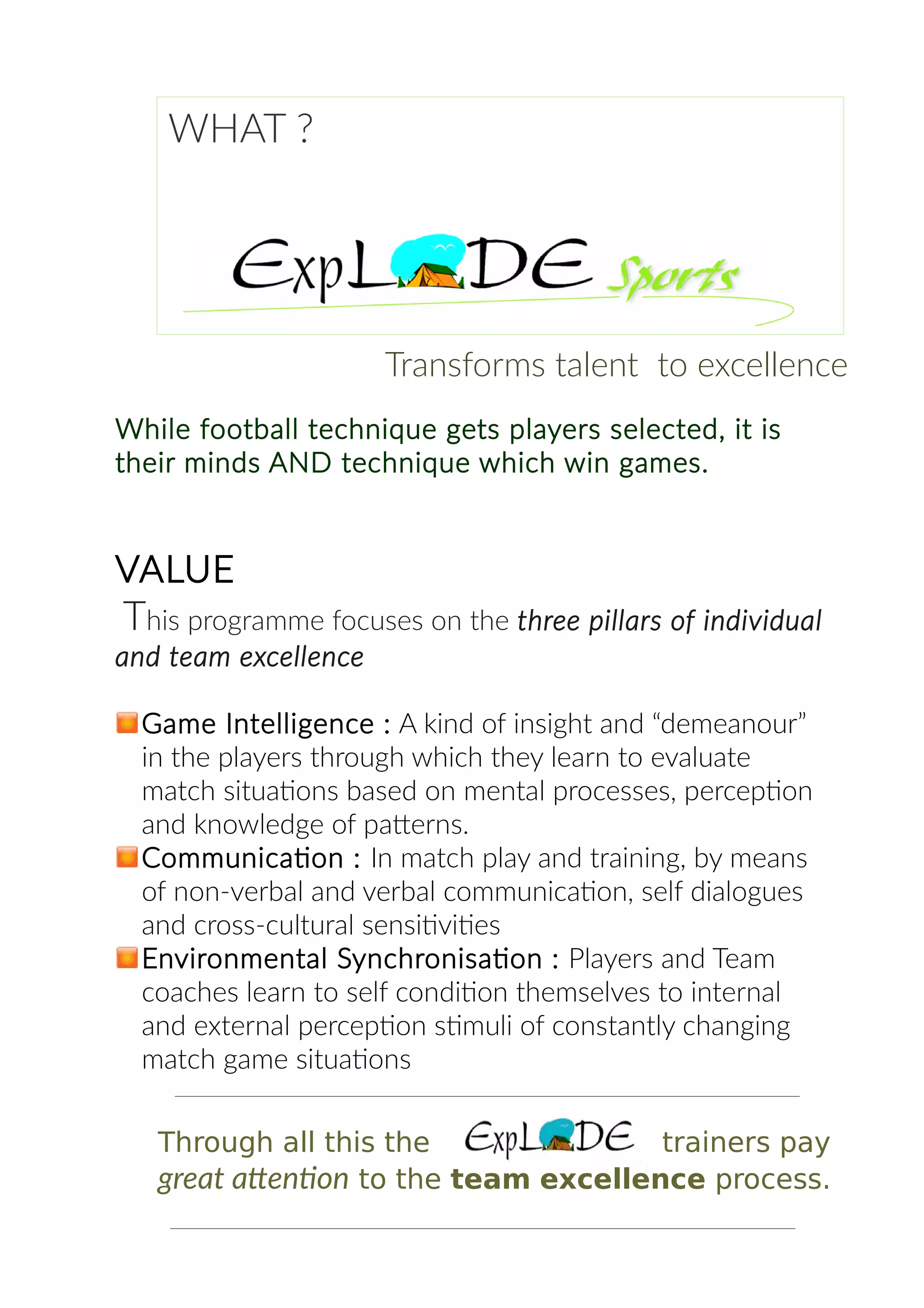 ExpLODE sports value proposition | PDF