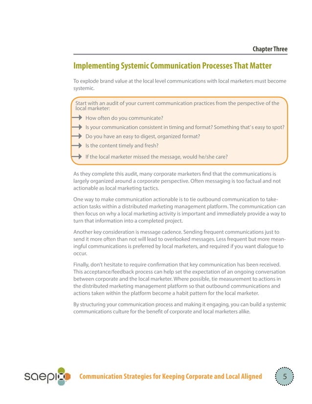 Communication Strategies for Keeping Corporate and Local Aligned | PDF
