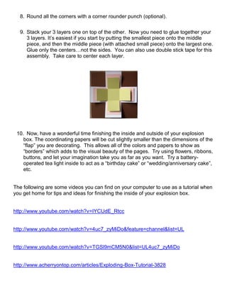 Exploding box instructions | PDF