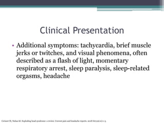 Exploding Head Syndrome Symptoms