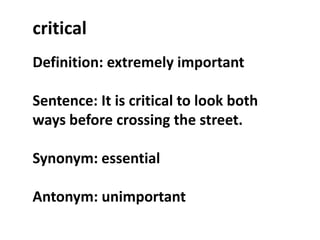 Exploiding ants vocabulary lesson | PPT