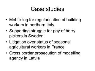 Exploitation & forced labour in europe’s workplaces | PPT