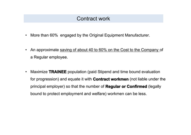 Exploitation in Indian Industrial Sector | PPT