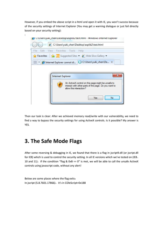 Exploit ie using scriptable active x controls version English | PDF