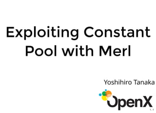Exploiting Constant Pool with Merl | PDF