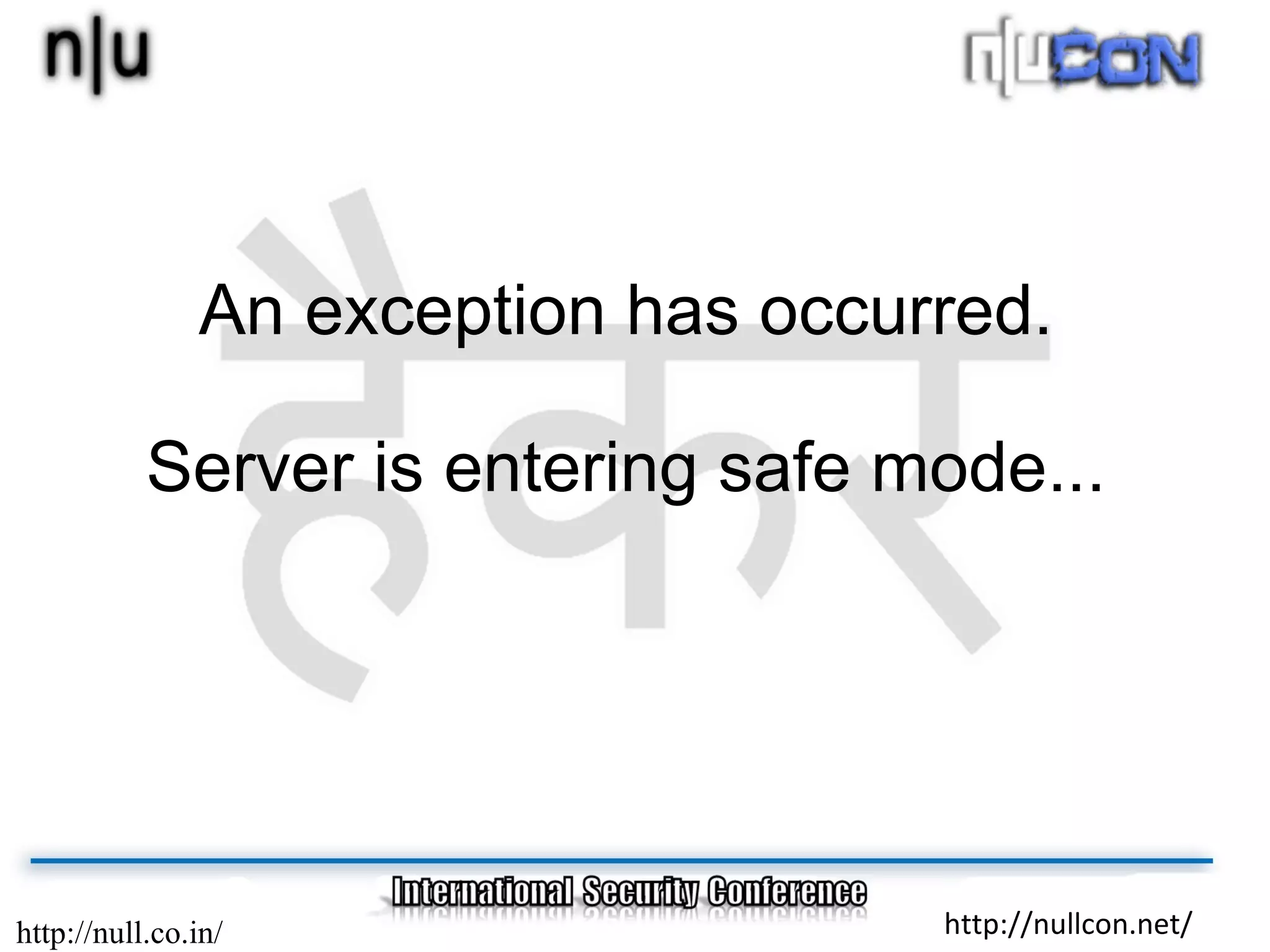 nullcon 2011 - Exploiting SCADA Systems | PPT