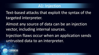 Steve Kosten - Exploiting common web application vulnerabilities | PPT
