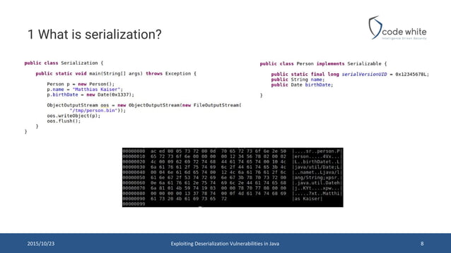 Exploiting Deserialization Vulnerabilities in Java Exploiting Deserialization Vulnerabilities in Java