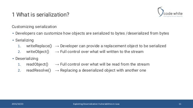 How To Write Customized Serialization In Java