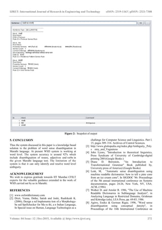 Exploiting rules for resolving ambiguity in marathi language text | PDF