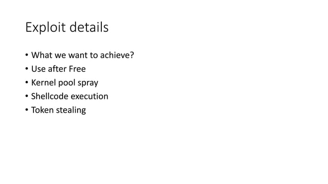 Exploiting the windows kernel | PPT