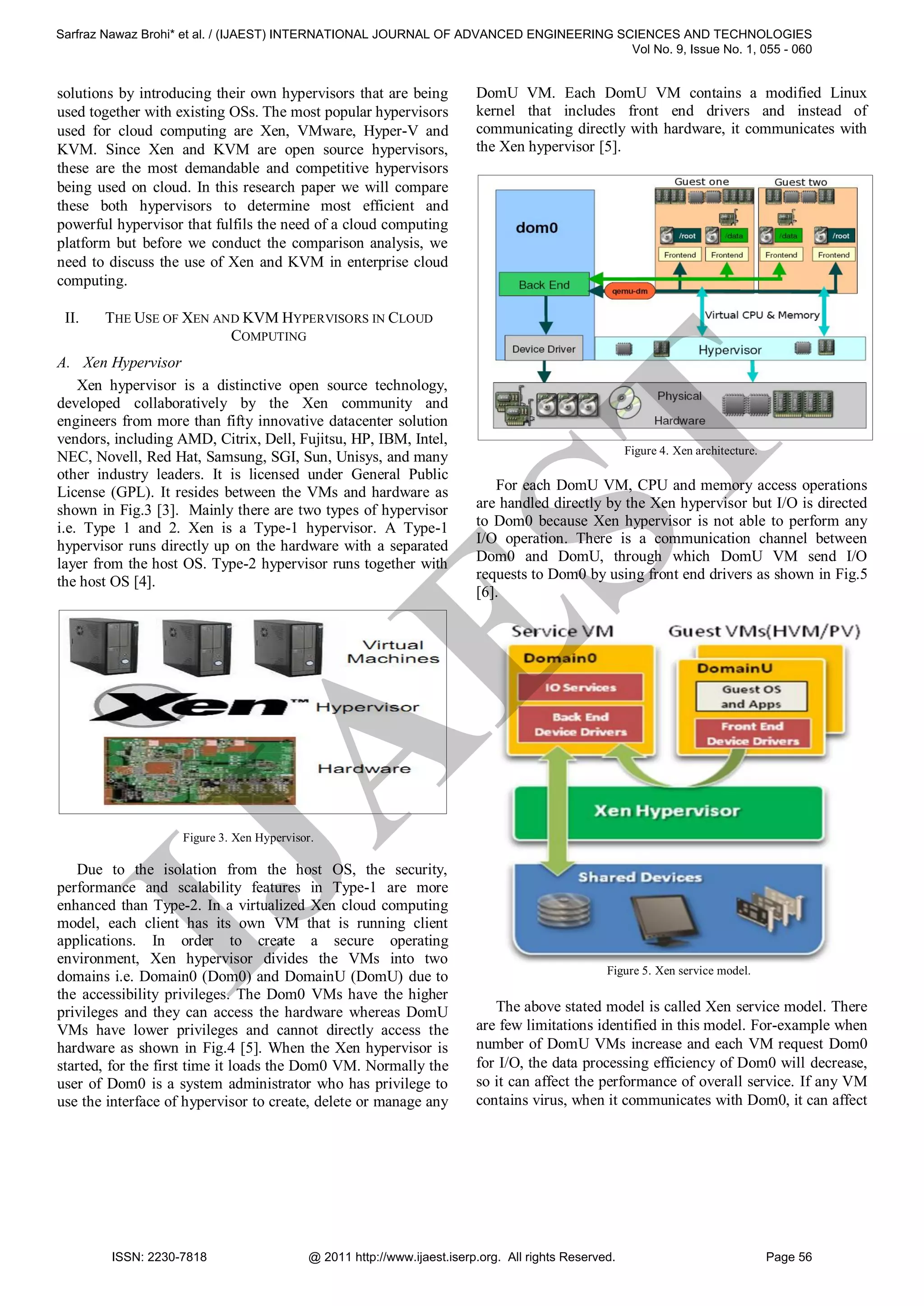 Cloud Computing Hypervisors and Comparison Xen KVM | PDF