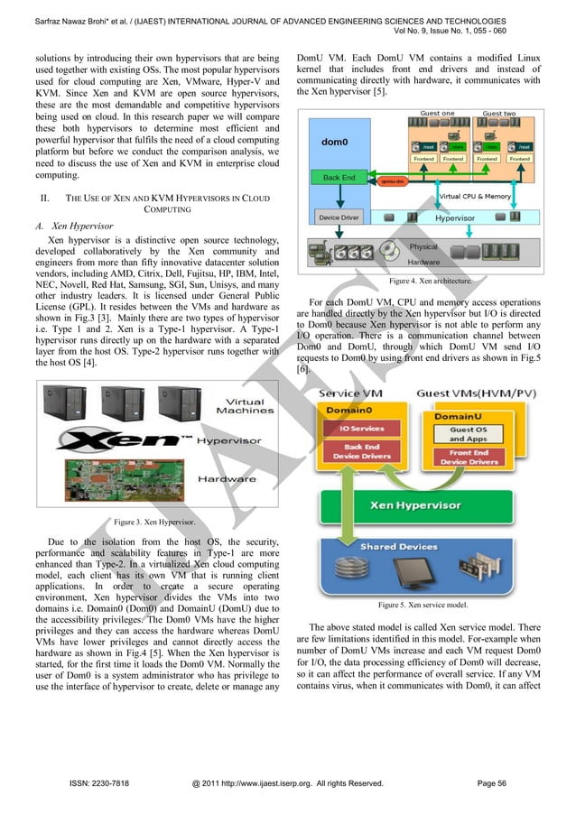 Cloud Computing Hypervisors and Comparison Xen KVM | PDF