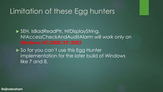 Exploit Research and Development Megaprimer: Win32 Egghunter | PPT | Free Download