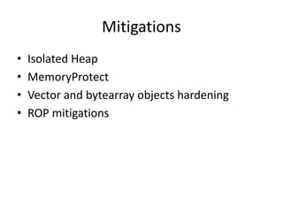 Exploits & Mitigations - Memory Corruption Techniques | PPTX