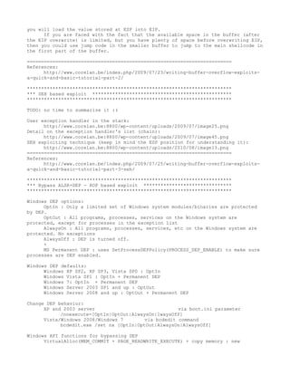 Exploit techniques - a quick review | PDF