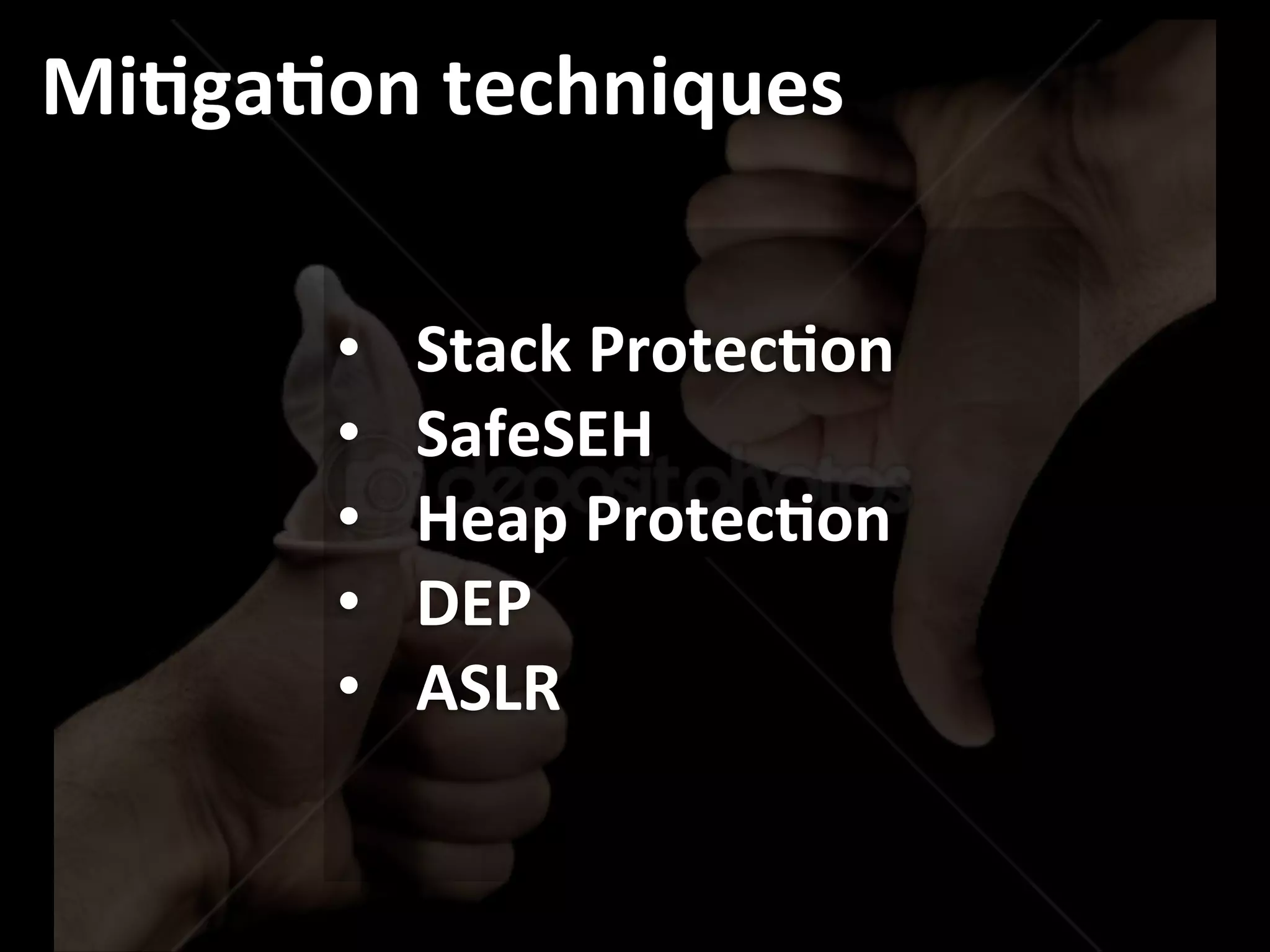 Exploit techniques and mitigation | PPT