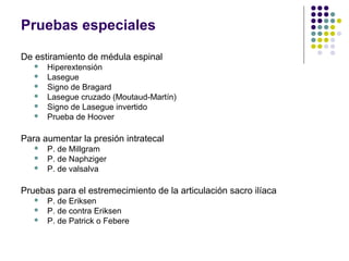 Exploración de columna lumbar | PPT