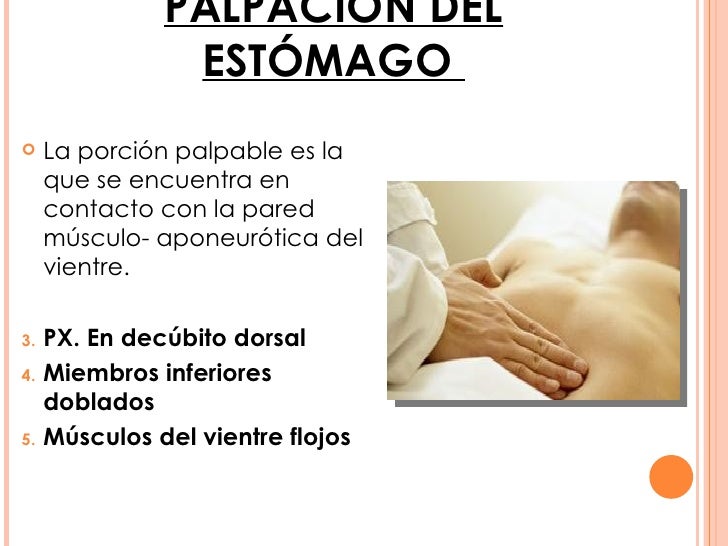 Exploración del estómago